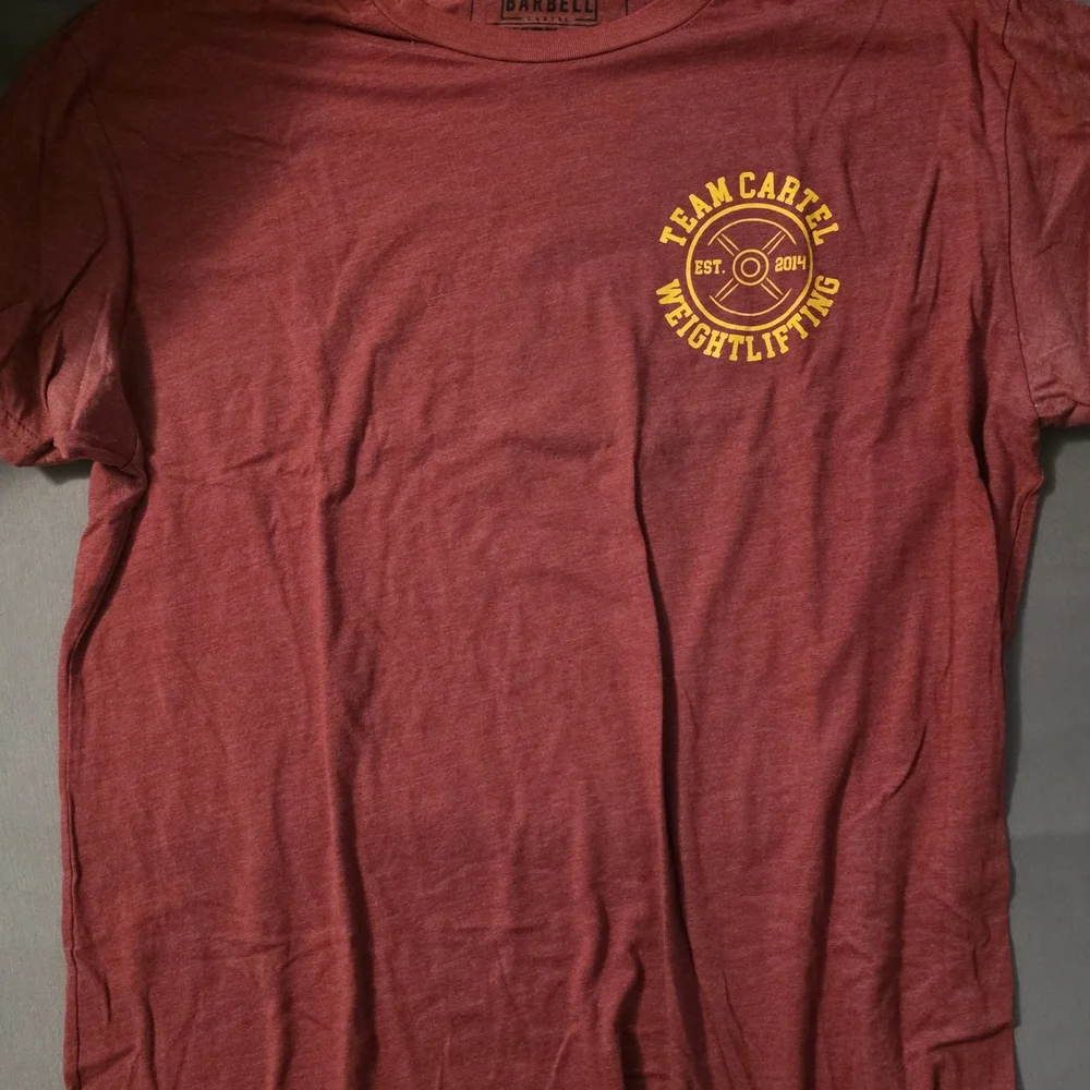 barbell cartel | Shirts | Mens Red Weightlifting Tee | Poshmark